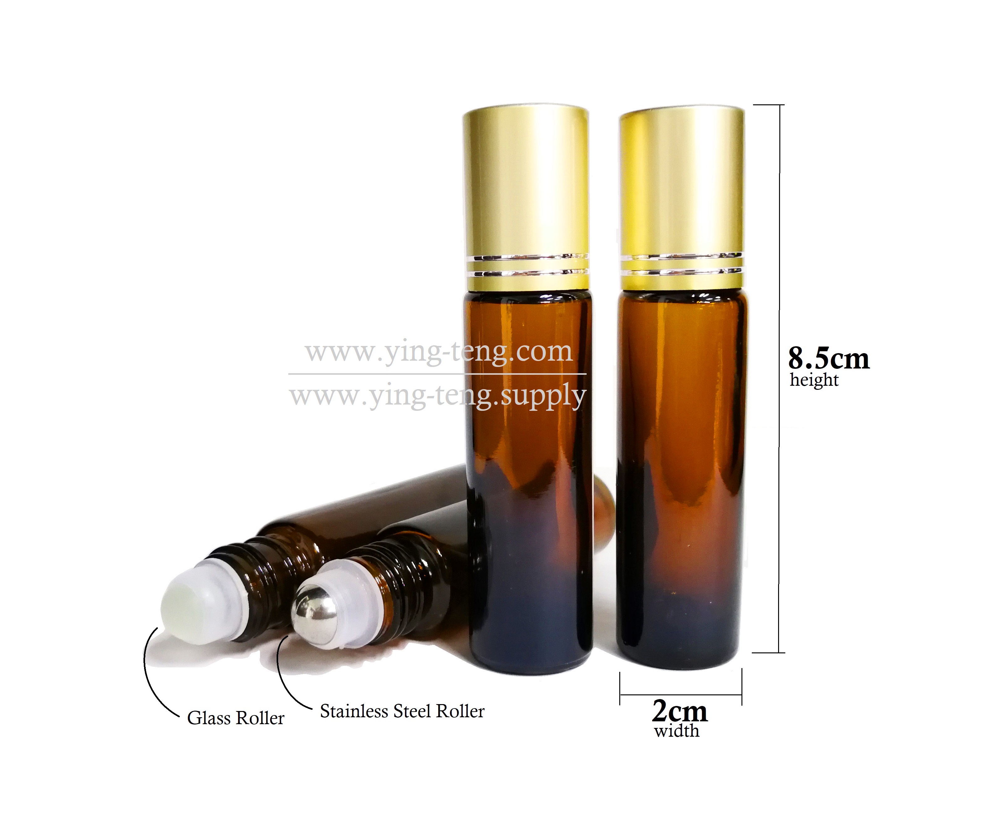 10ml Amber Glass Bottle + Roller Insert – Bottles Online Shop
