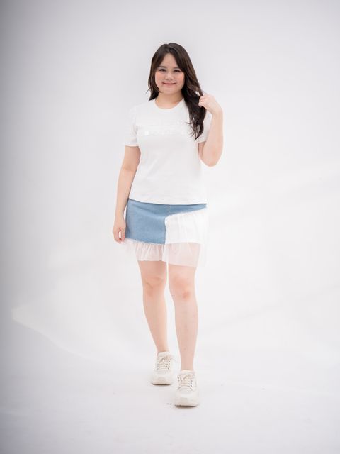 Minimalist Embossed Letter Tee – Love Sharing by TWO L
