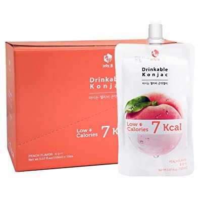 Korea JELLY.B Drinkable Peach Konjac Jelly (150ml) - Healthy Low Calories Diet Supplement Drinks ...