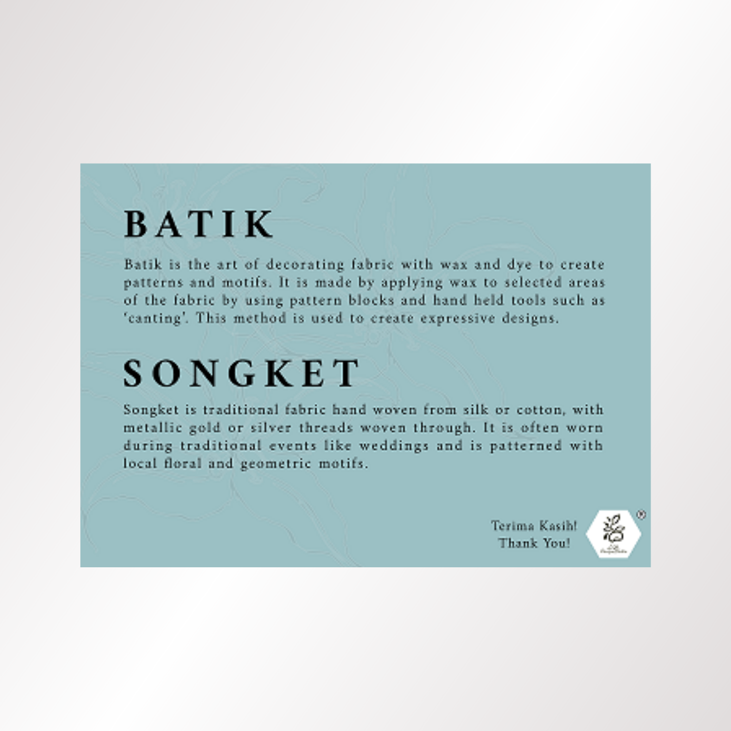 Raya Batik & Songket Cards – Life Design Studio