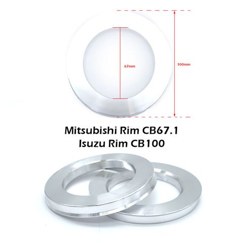 2PCS Spacer 4X4 Center Cone Ring Wheel Hub Adapter Centric Center Cone ...