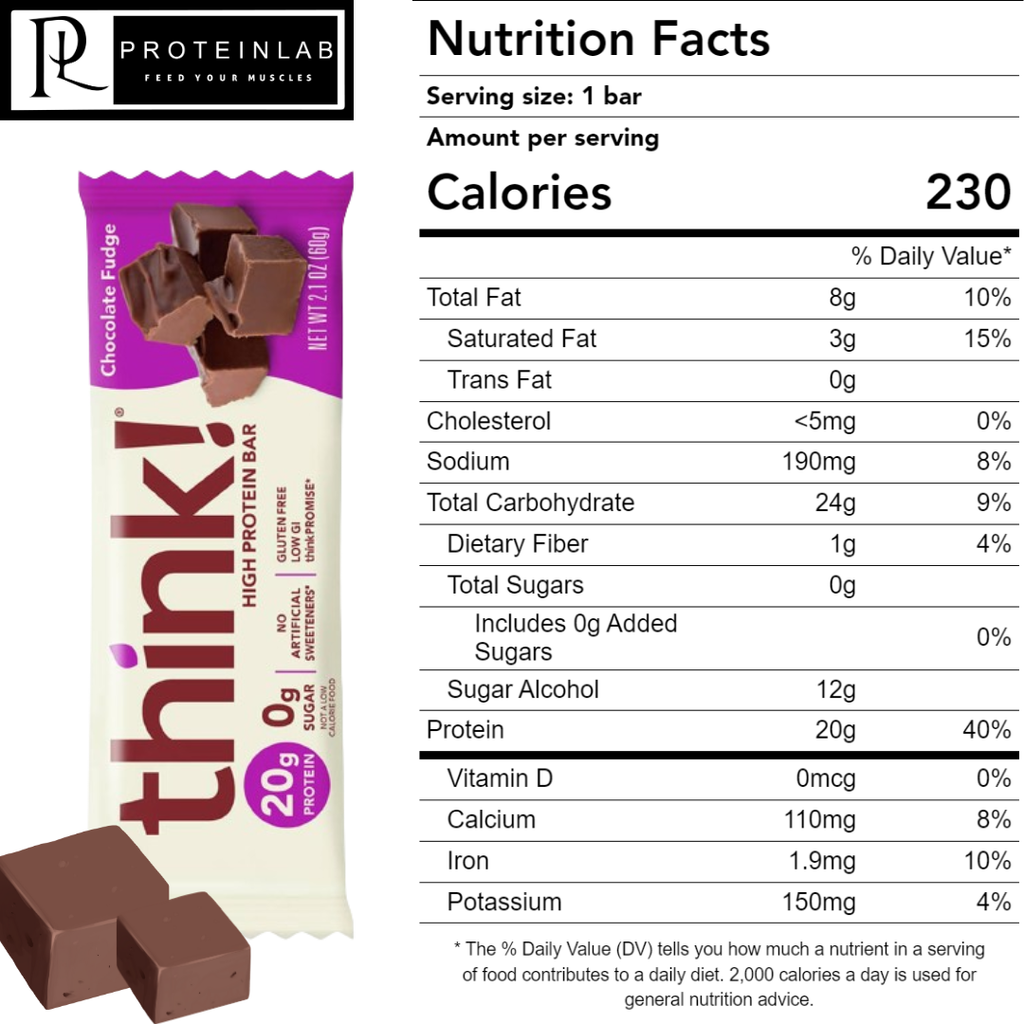 Think High Protein Bar 60g Single Serving Proteinlab Malaysia