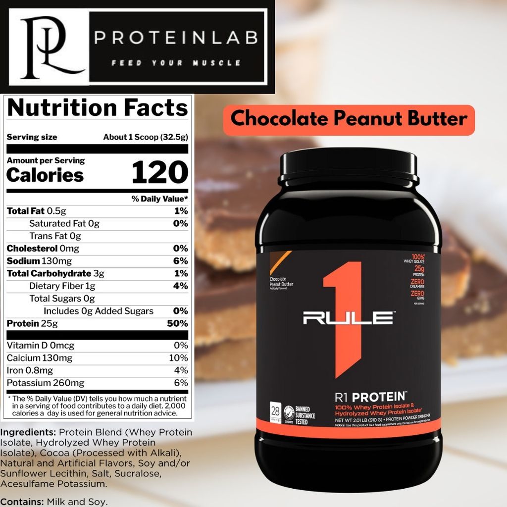 Rule 1 Protein Hydrolysed Whey Isolate (2lbs) - Clean & Low Fat Protein ...
