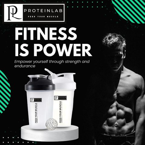 ProteinLab Snaphook "Feed Your Muscle" Shaker (450ml) – Your Leakproof ...
