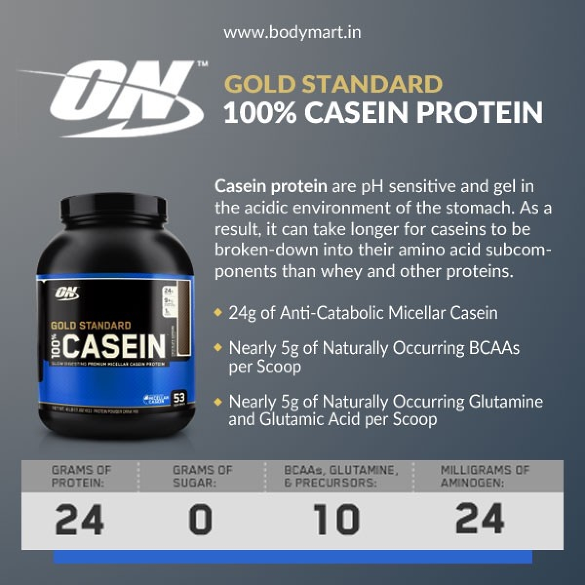 Optimum Nutrition (ON) Casein 4LBS – Proteinlab Malaysia - Sport ...