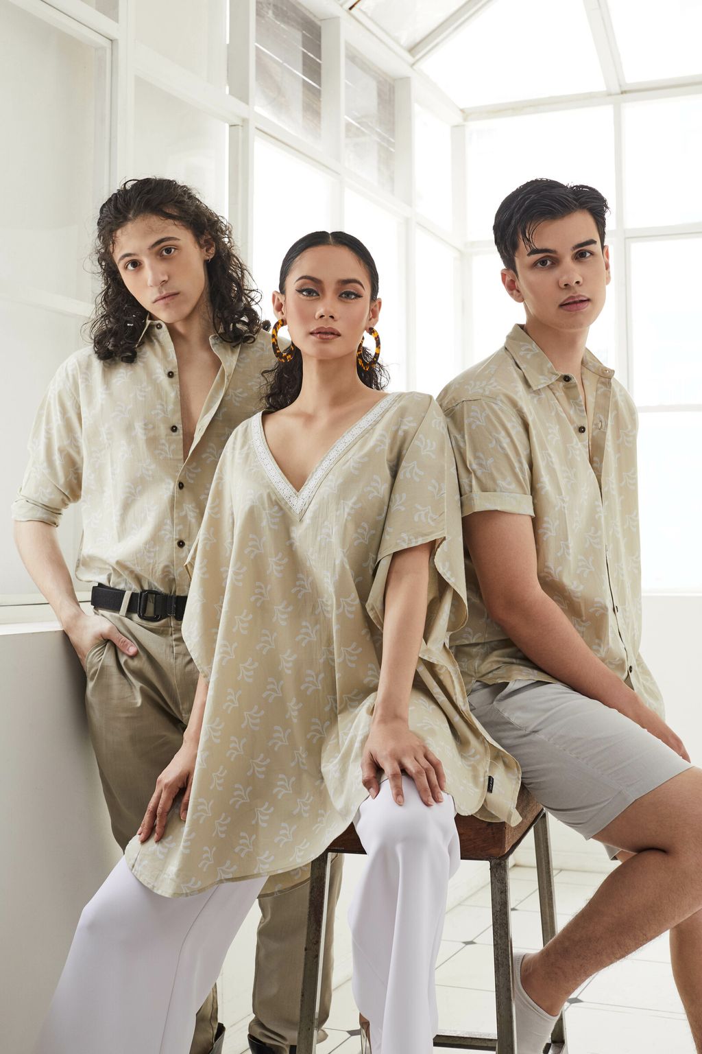 Kapten Batik X The Datai Modern Fit Short Sleeve In Beige