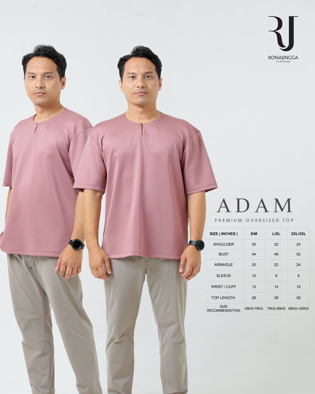 ADAM Premium Iron-less Oversized Top – RONA JINGGA