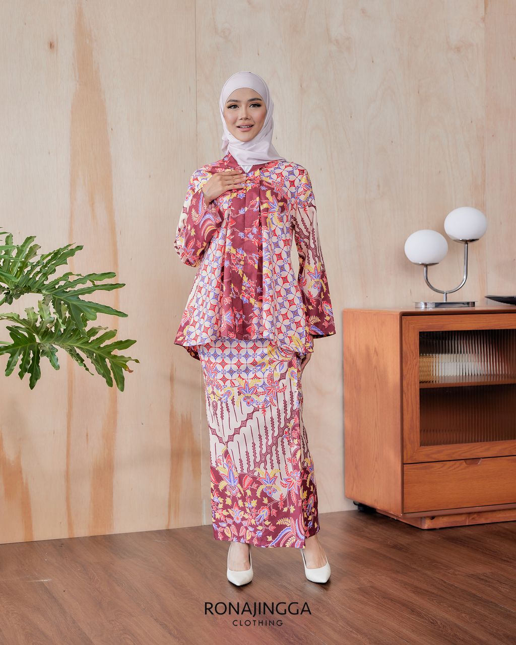AURA Premium Cotton Batik Print Loose Kebaya – RONA JINGGA