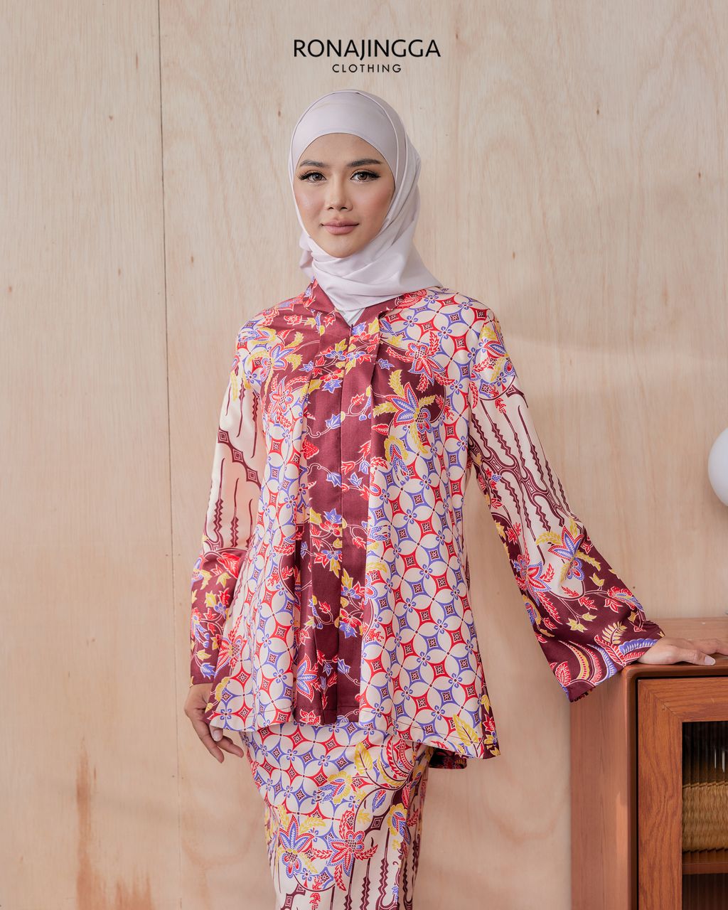 AURA Premium Cotton Batik Print Loose Kebaya – RONA JINGGA