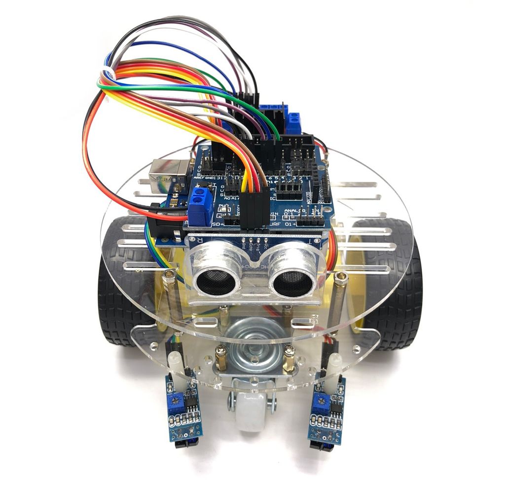 Arduino 智慧車完整套件 雙層版本 避障 循跡 藍牙控制 含arduino Uno開發板 提供範例程式線路圖 傑森創工 網路商店