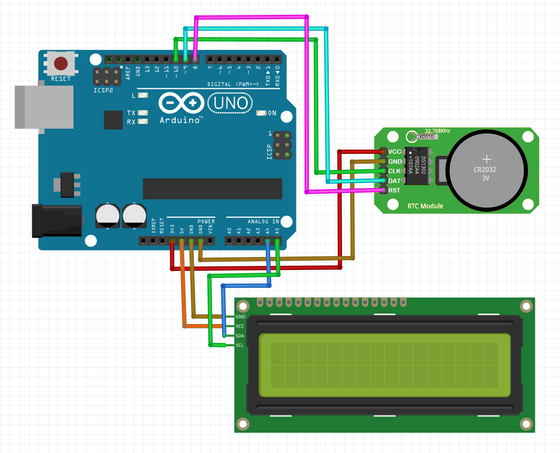 Arduino漂亮大字型lcd時鐘套件,使用ds1302模組 傑森創工 Arduino、樹莓派的專家,創客的好朋友