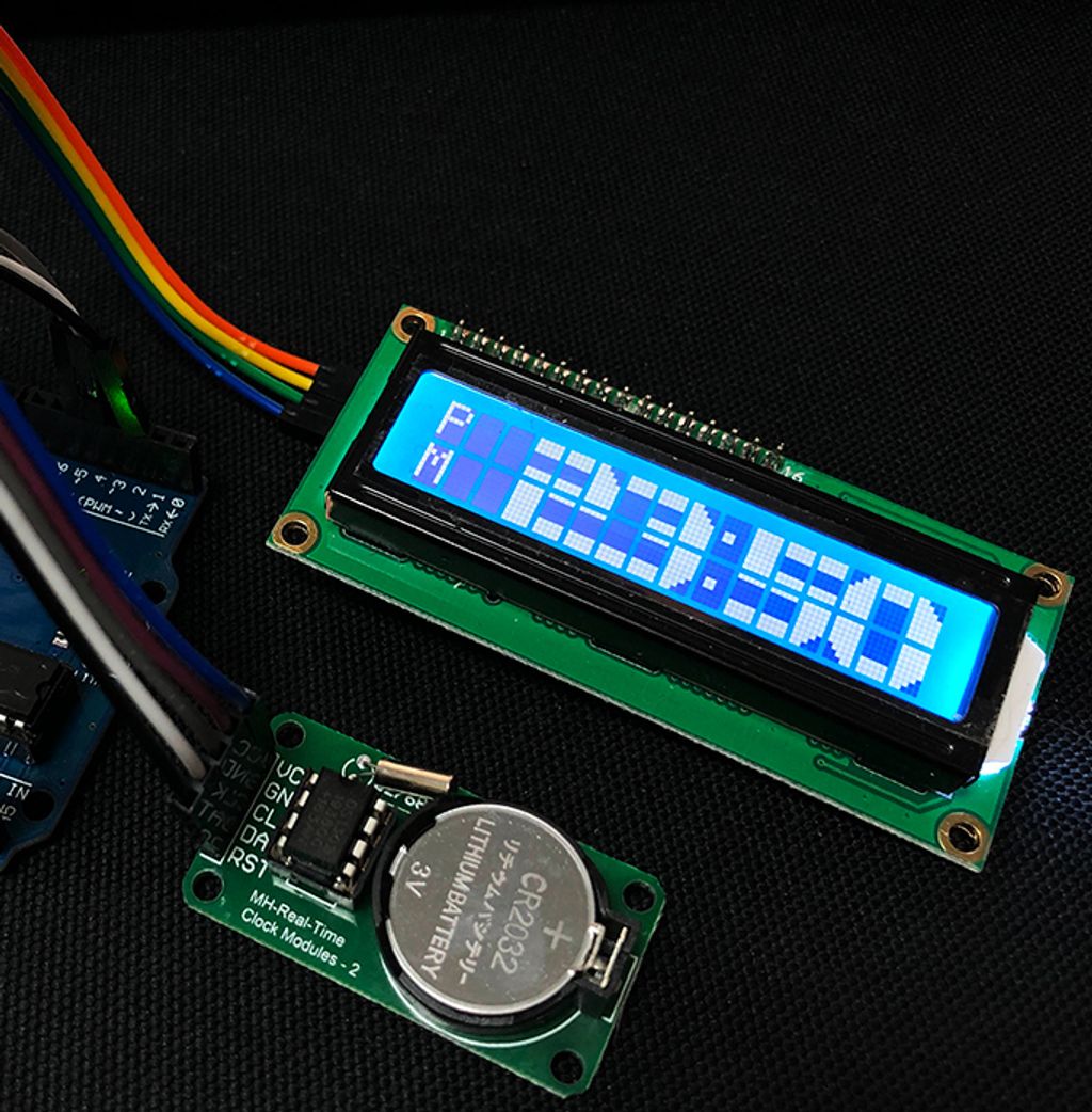 Arduino漂亮大字型lcd時鐘套件,使用ds1302模組 傑森創工 網路商店 Arduino、樹莓派的專家,創客的好朋友