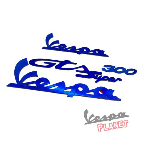 Laser Cut GTS300 Super Emblem Set – Vespa Planet