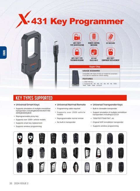 Launch® X431 Key Programmer Kit Hk Automotive 1648