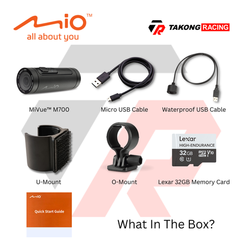 MIO MiVue M700 Rider Dash Cam – Takong Racing (Riding Apparel)