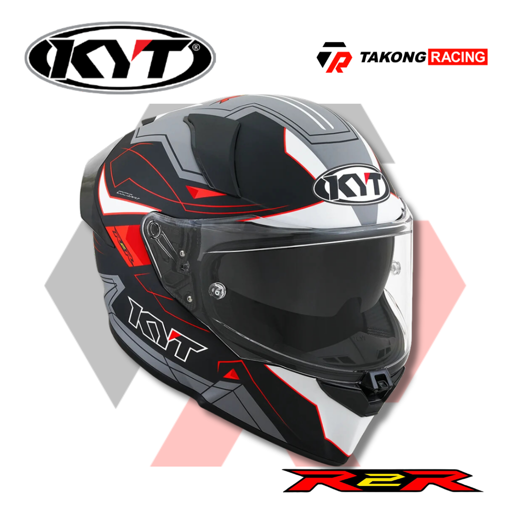 KYT R2R Pro LED Matte Black Grey – Takong Racing (Riding Apparel)