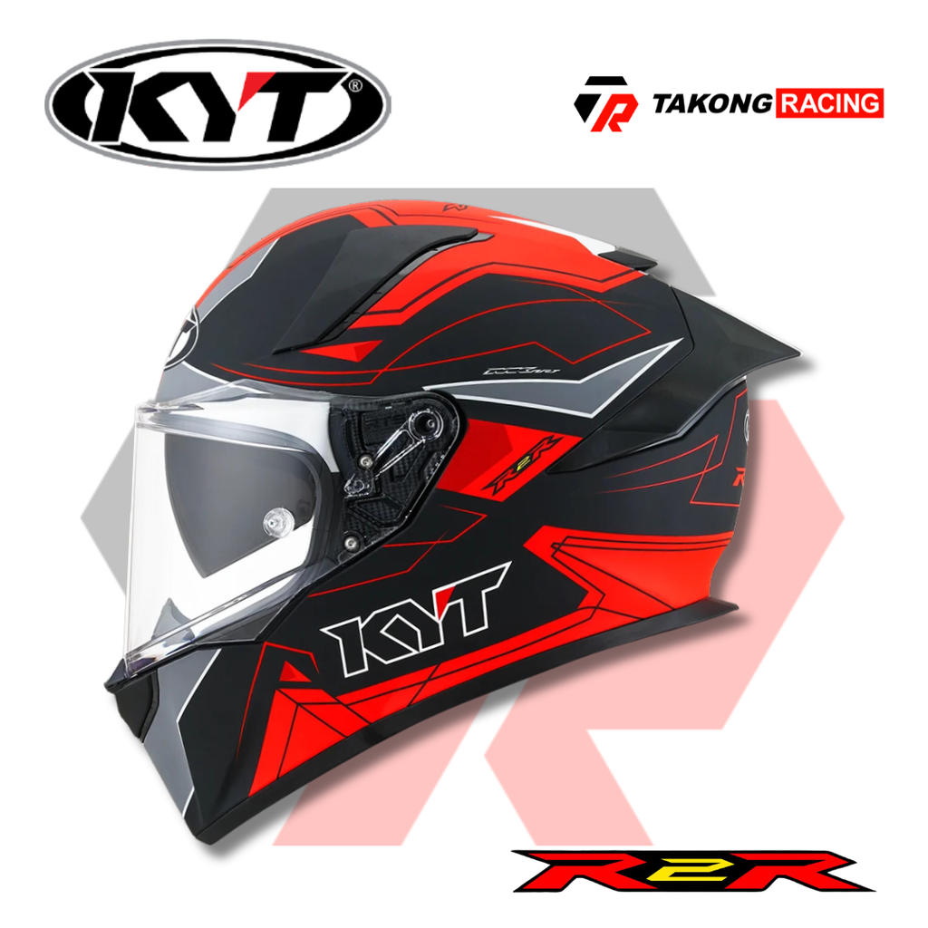 KYT R2R Pro LED Matte Black Red – Takong Racing (Riding Apparel)