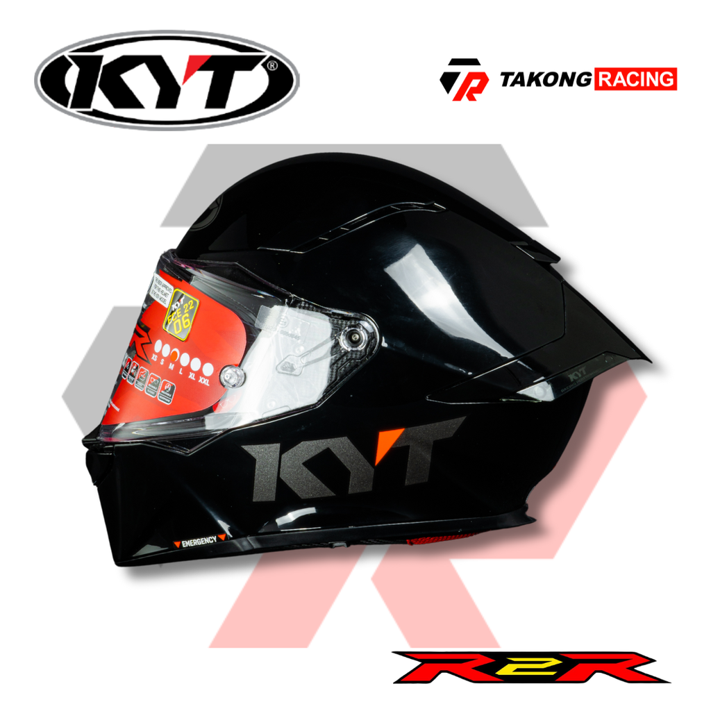 KYT R2R Pro Plain Black – Takong Racing (Riding Apparel)