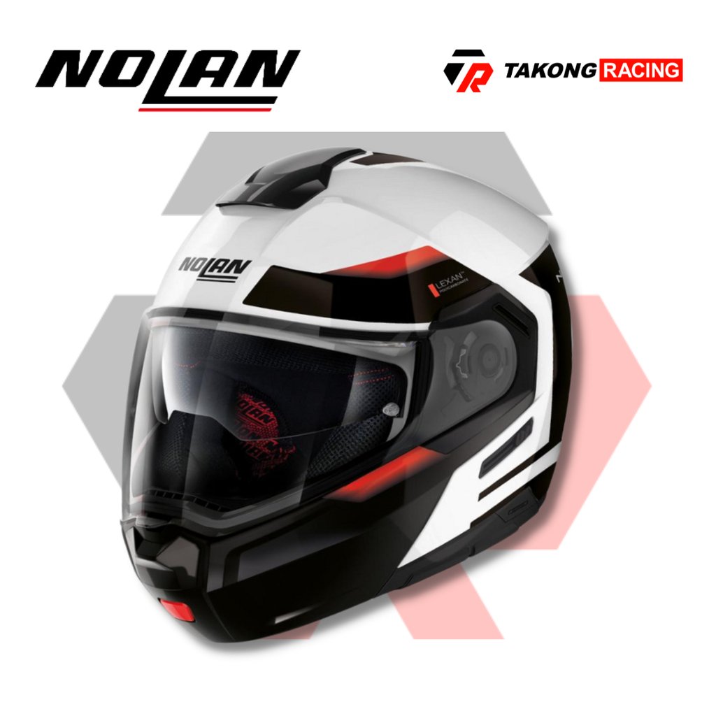 NOLAN N90-3 Reflector Metal White 037 – Takong Racing (Riding Apparel)