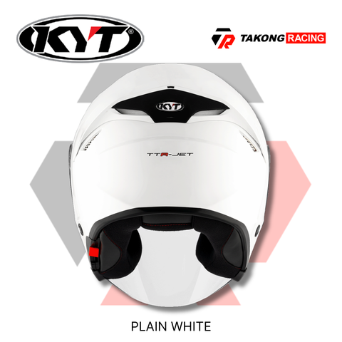 KYT Helmets - TTR Jet Plain White – Takong Racing (Riding Apparel)
