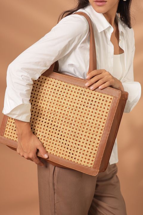 Celine 2.0 Rattan Tote Bag in Dark Tan – Cangkuk