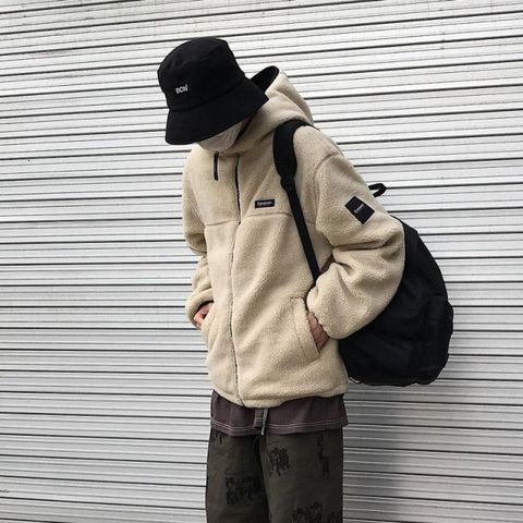 [COVERNAT] Reversible fleece warm up jacket 雙面兩穿羔羊絨長袖連帽外套 – Ms.66 ...