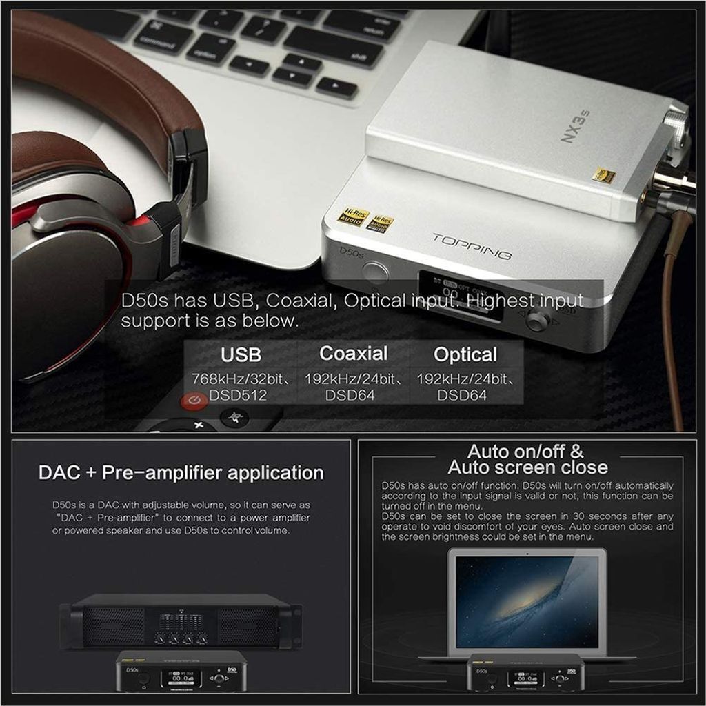 2020 Best Hi-Res Bluetooth USB DAC Topping D50s – TechX Malaysia: Home ...