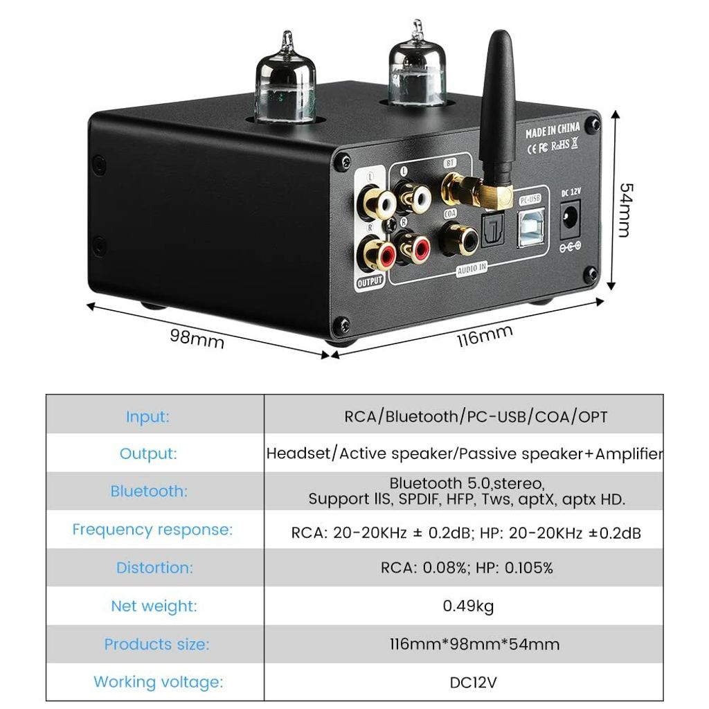 Aiyima T10 Bluetooth Tube Preamplifier – TechX Malaysia: Home Audio Online Store