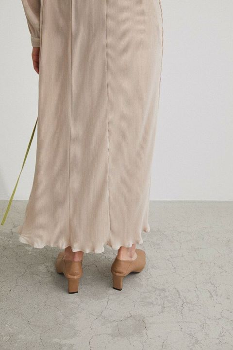 裸粉皺摺洋裝 – Marygo