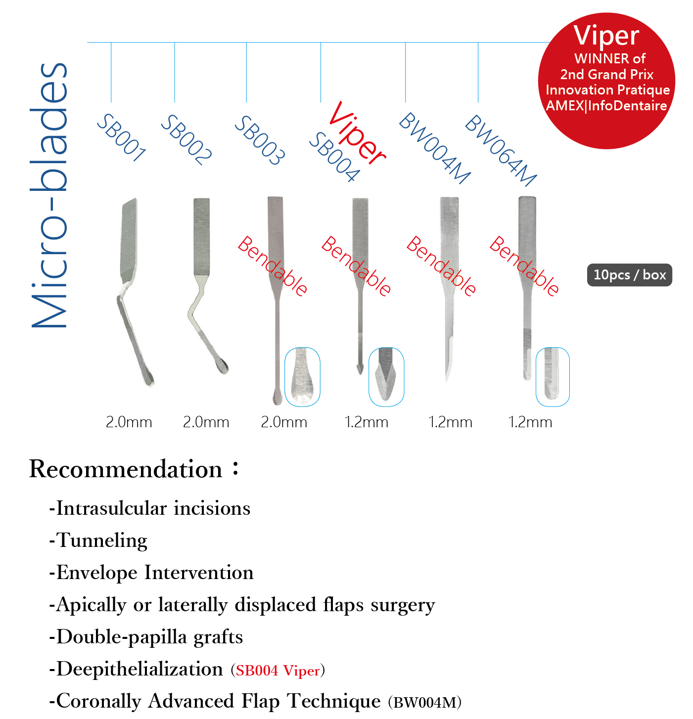 Micro Blades (10pcs/box) – SENKA Dental Supply