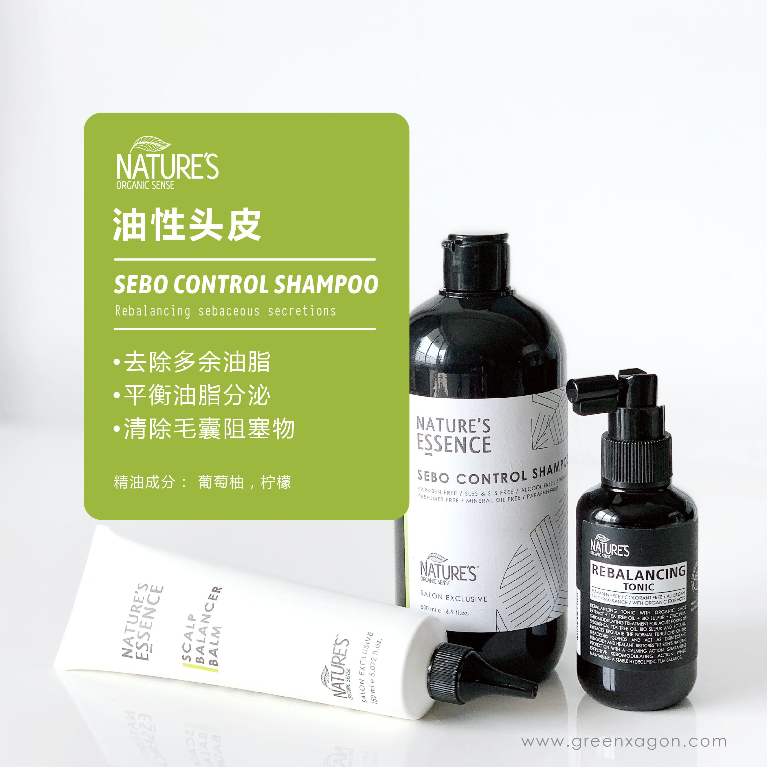 NATURES ESSENCE SEBO CONTROL SHAMPOO 500ML – Greenxagon