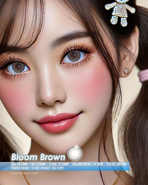 [MONTHLY LENS] Blue Series-Bloom Brown (1 pair) – LARTI EYES