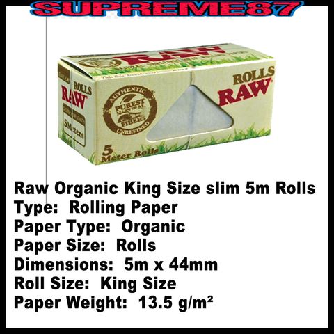 Raw Rolls 5M 3M Rolling paper Rolls – Supreme Tobacco and Cigar House