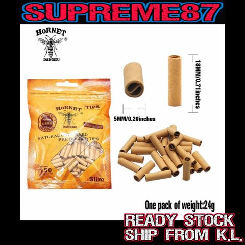 Hornet Pre-Rolled Paper Filter Unrefined Paper Filter Tips – Supreme ...