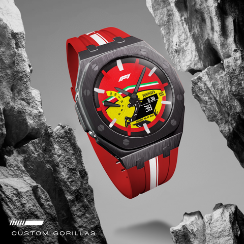 Ferrari F1 Racing Custom G-Shock GA-2100 CasiOak Watch – Custom Gorillas