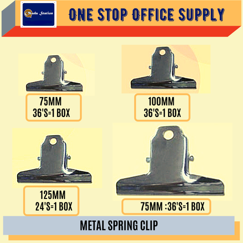 5"-120MM GIANT METAL SPRING CLIP -12 PCS / BULDOG CLIP / SPRING CLIP ...