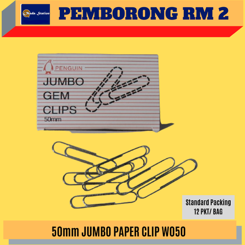 (RM2.20) OKADA Jumbo Paper Clip 50mm / Klip Kertas Besar / Clips ...