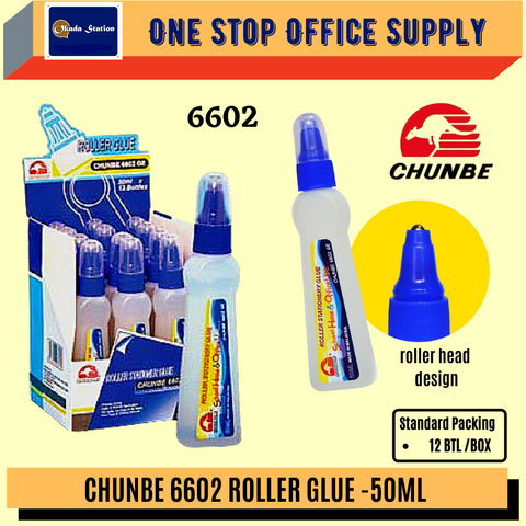 (RM2.20) CHUNBE 50ML ROLLER CLEAR GLUE / 6602-GE / Gam / Stationery ...