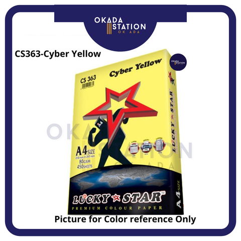 A4 80GMS COLOUR PAPER -CYBER COLOUR -450'S / OKADA / LUCKY STAR ...