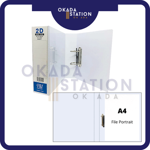 OKADA 4D PVC Ring File (A4) / Fail Kulit Keras / White File / Fail ...