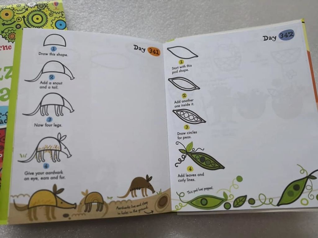 Usborne a drawing a day and a puzzle a day – LITTLE BOOK LOUNGE