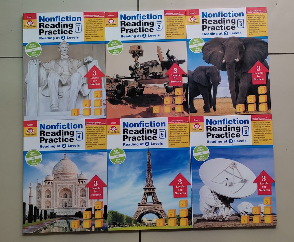 Evan Moor Nonfiction Reading Grade 1-6 6 Books – LITTLE BOOK LOUNGE