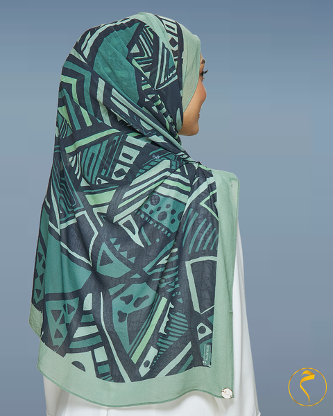 Famous Doodle in Emerald Green – MeeMHijab by MEEM COLLECTION