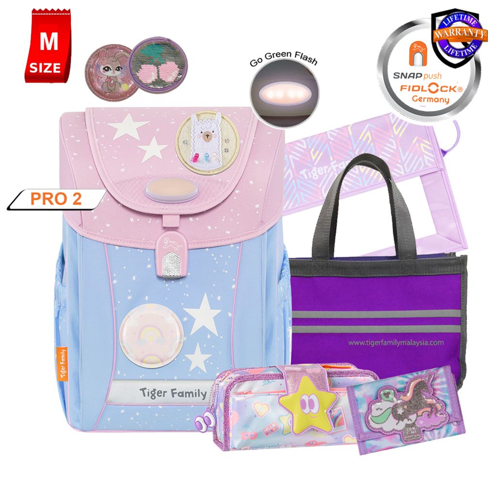 Tiger Family school bag - Joy Series (GO GREEN) Pro 2S - Slumber Party [Bundle] – Tiger Family ...