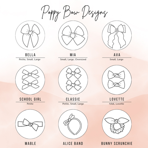 Poppy Bow Premium Petite Classic Set // Enchanted