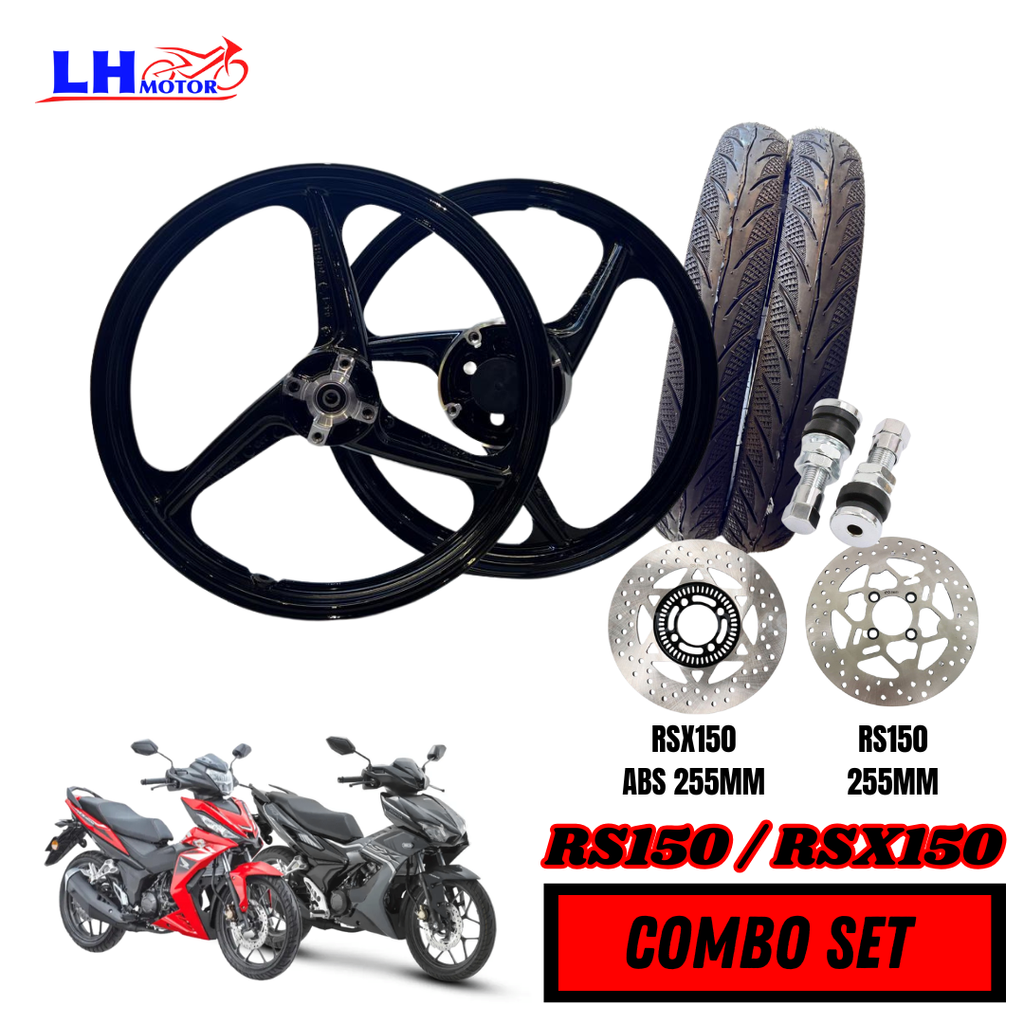 SPORT RIM ENKEI 3BATANG RS150 RSX150 V1 V2 V3 160/185/17 BLACK WHITE ...