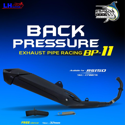 EX.PIPE RACING ESPADA BP2 YAMAHA Y15ZR HONDA RS150 RSX150 32MM – LHMotor