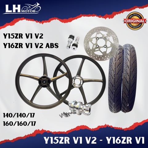 RS150 RSX150 Y15ZR Y16ZR SPORT RIM SP522 CUSTOM HUB 140/140X17 160 ...