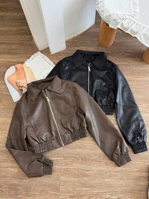 E5095 Jade Leather Jacket – QDEESSE
