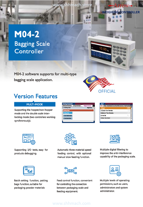 ARROW M04 General Measure Weighing and Bagging Controller, Single Hopper Application – SIN HUAT ...